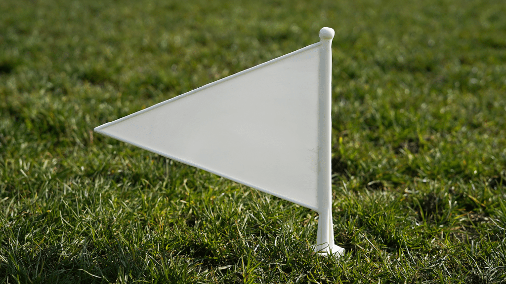 White Boundary Flags - Mark Harrod Ltd.