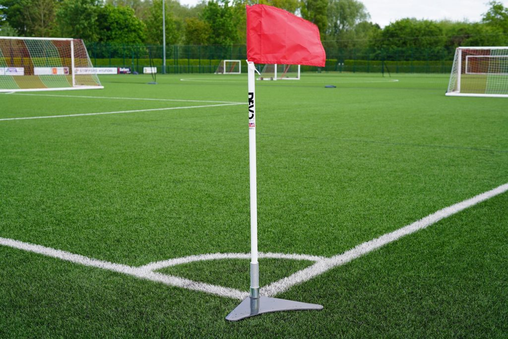 Premium Spring Back Corner Flag Base Package - freestand x 4 - Mark Harrod Ltd.