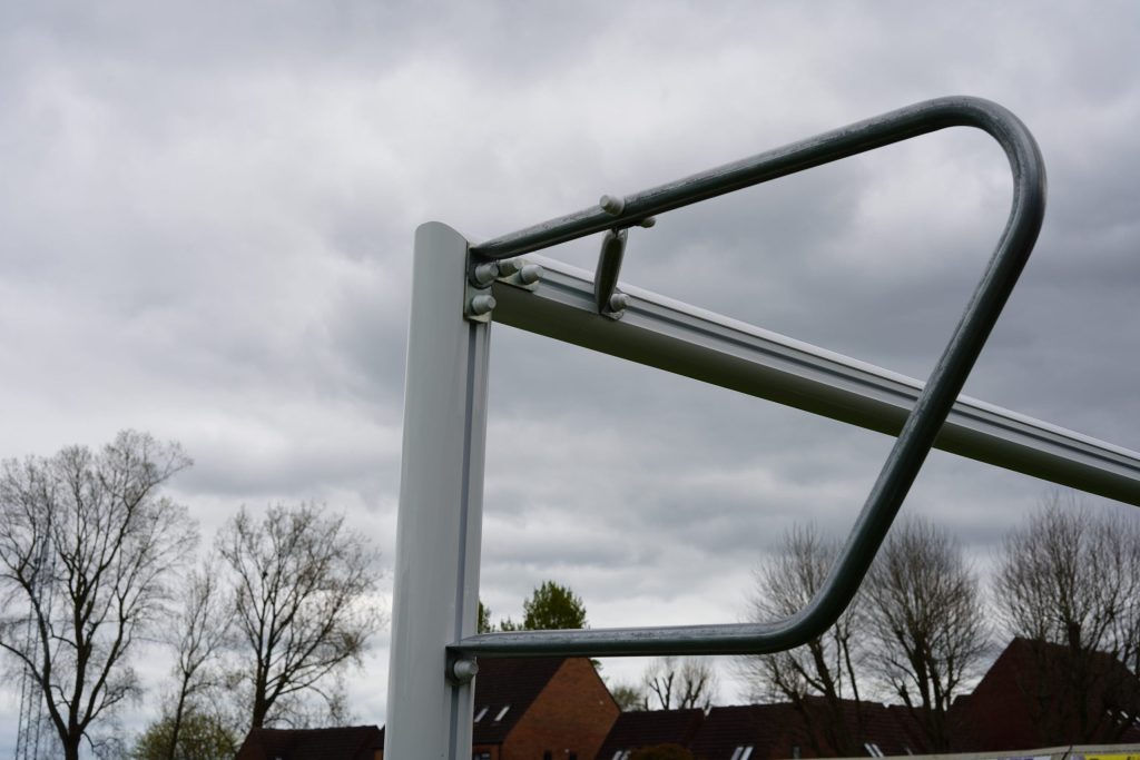 Standard Net Stanchions with Brace for Aluminium Goals - Mark Harrod Ltd.