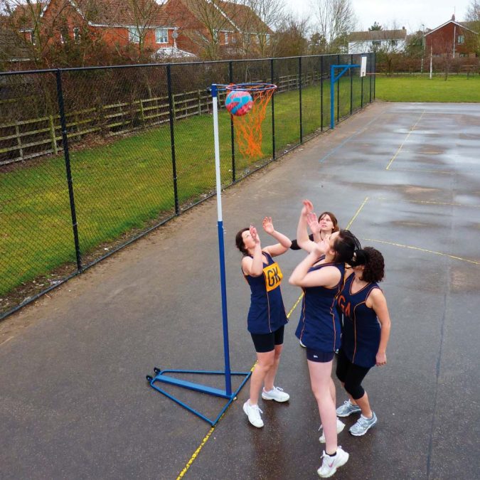 Telescopic Netball Freestanding Posts - Mark Harrod Ltd.